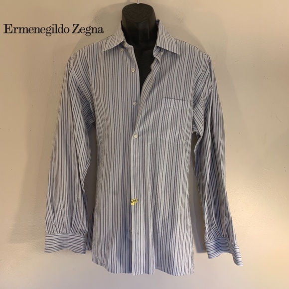 Ermenegildo Zegna | Shirts | Zegna Striped Button Down Large Made In ...
